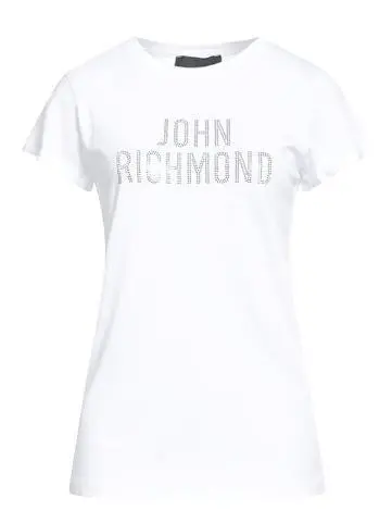 John Richmond T-shirt With Appliqués And Crystals - White