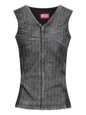 Diesel Striped Denim Top - Grey