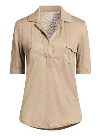 Majestic Filatures Linen And Elastane Polo Shirt - Beige