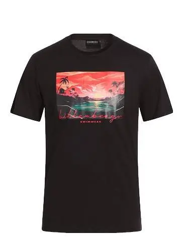 BIKKEMBERGS Beachwear T-shirt Size Cotton - Black