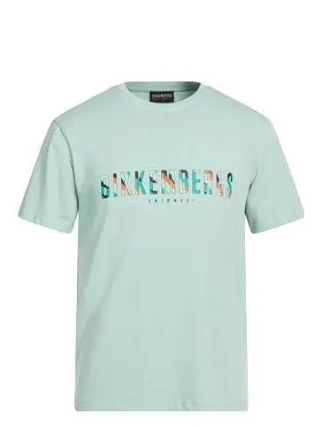 BIKKEMBERGS Beachwear T-shirt Size Cotton, Elastane - Sage Green