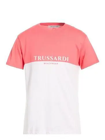 TRUSSARDI T-shirt Coral Size Polyester, Cotton - Red