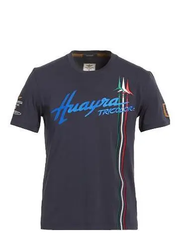 AERONAUTICA MILITARE Pagani Huayra Tricolore T-shirt Midnight Size Cotton, Elastane - Blue