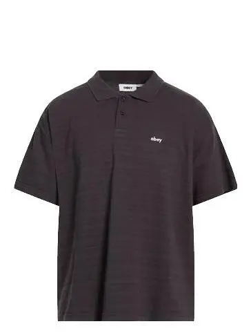 Obey Polo Shirt Charcoal Size Cotton - Grey
