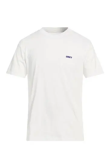 Obey T-shirt Size Cotton - White