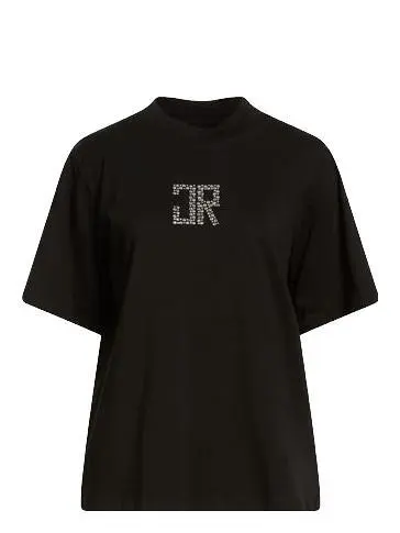 John Richmond Cotton Jersey T-shirt With Appliqués - Black