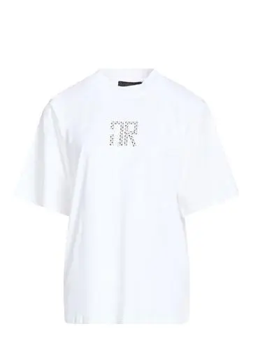 John Richmond Cotton Jersey T-shirt With Appliqués - White