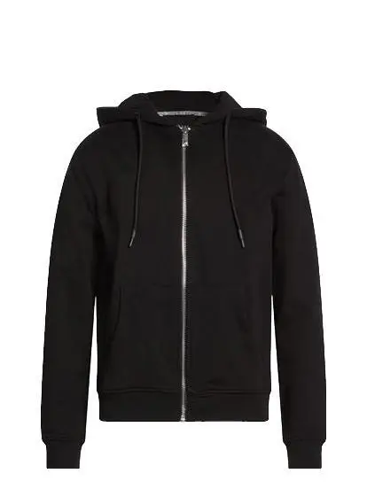 John Richmond Cotton Hooded Sweatshirt - Black