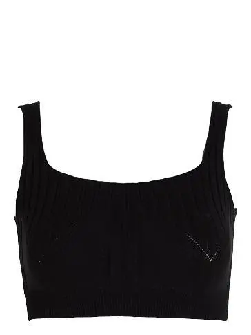 DONDUP Knitted Crop Top - Black