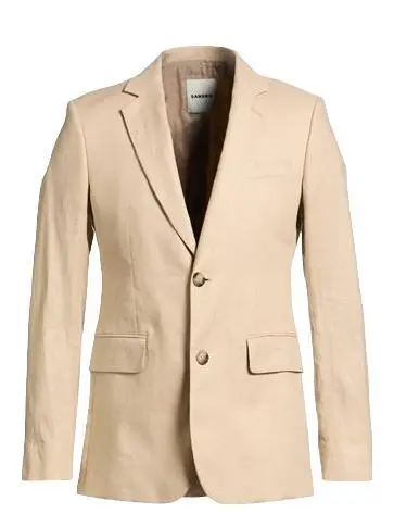 Sandro Blazer Size Linen - Beige
