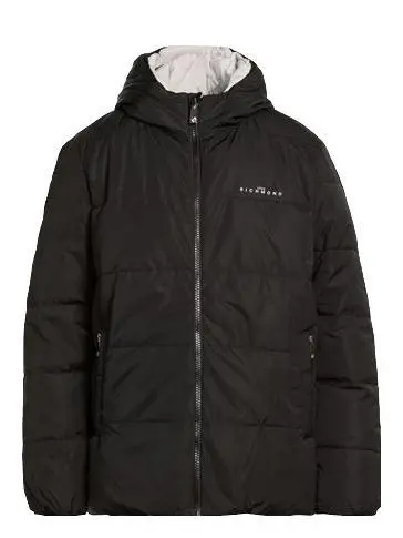 John Richmond Padded Hooded Jacket - Black
