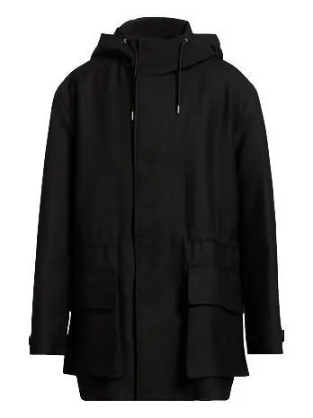Sandro Twill Parka With Lightweight Padding - Black