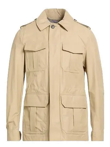 Montedoro Safari Jacket In Woven Cotton And Polyamide - Beige
