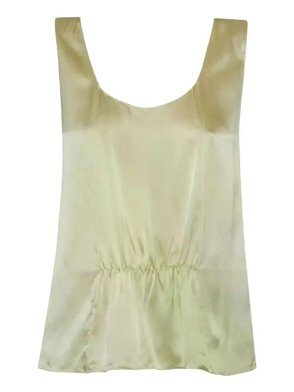 THE ROW Dinara Gathered-detail Top - Green