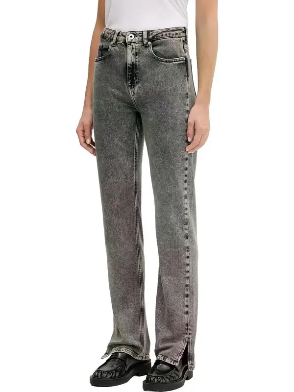 Karl Lagerfeld Split-hem Jeans - Grey