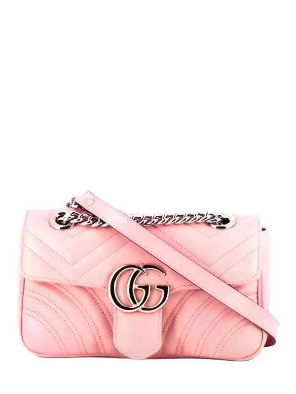 Gucci Gg Marmont Quilted Cross-body Bag - Pink