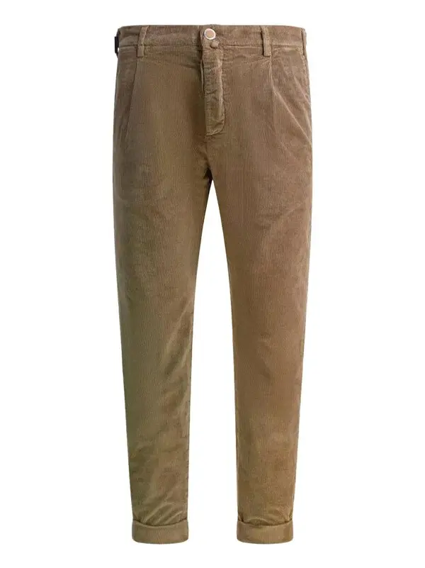 Jacob Cohen Pleated Corduroy Trousers - Brown