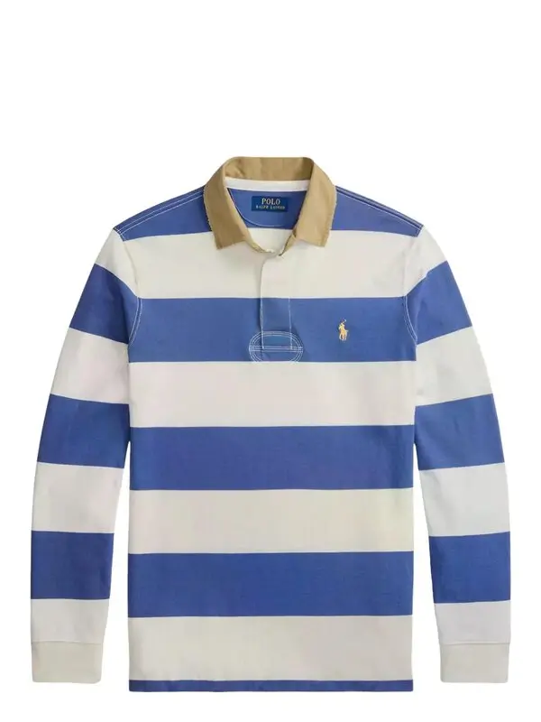 Polo Ralph Lauren Striped-pattern Long-sleeve Polo Shirt - Blue