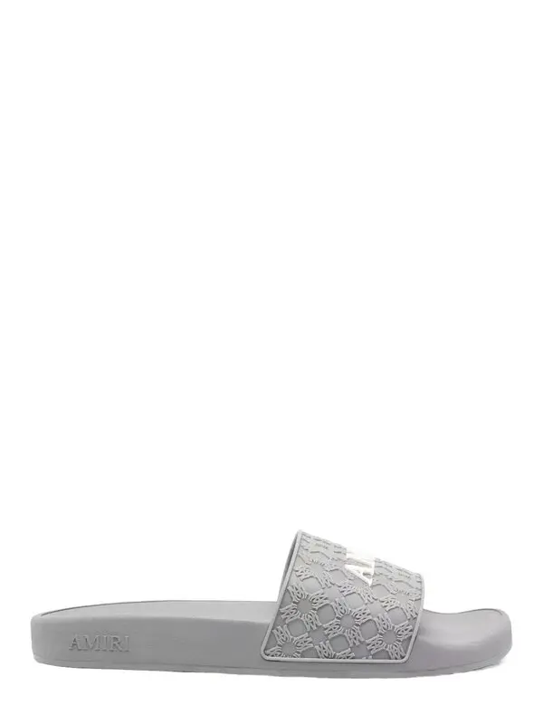 Amiri Ma Quad Embossed-logo Slides - Grey