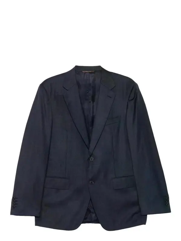 Canali Checked Two-button Suit - Blue