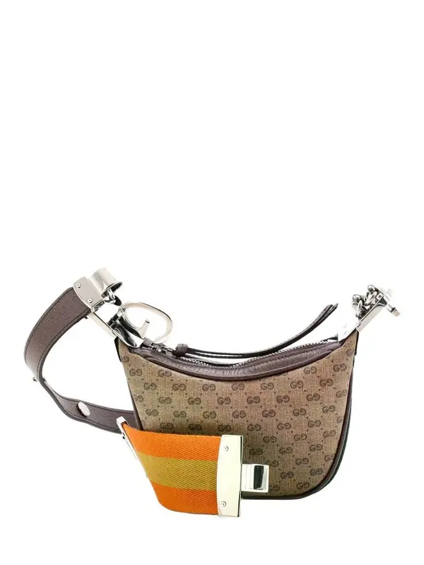 Gucci Attache Micro Gg Coated Canvas Mini Hobo Bag - Brown