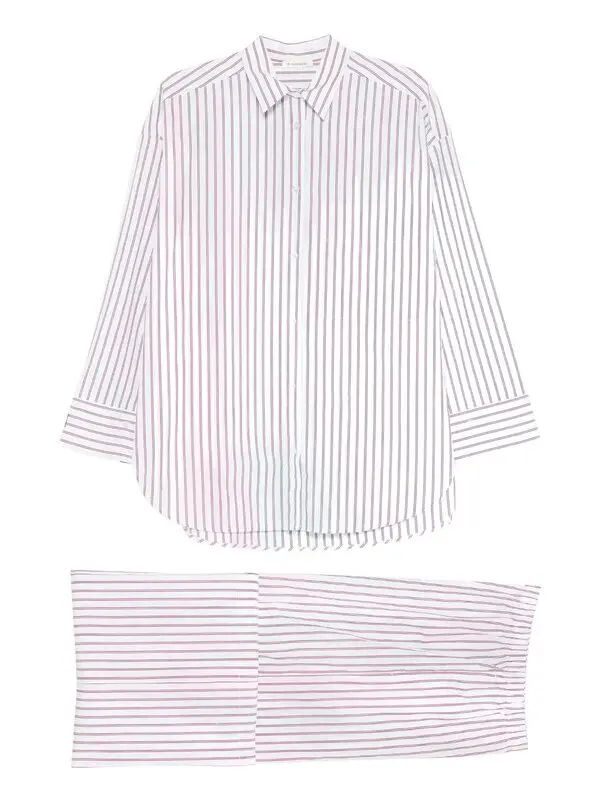 BY MALENE BIRGER Striped Organic Cotton Tailoring - White