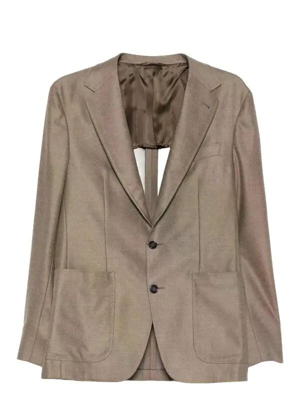 Canali Single-breasted Blazer - Brown