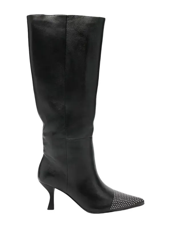 MARC ELLIS 70mm Studded Pointed Boots - Black