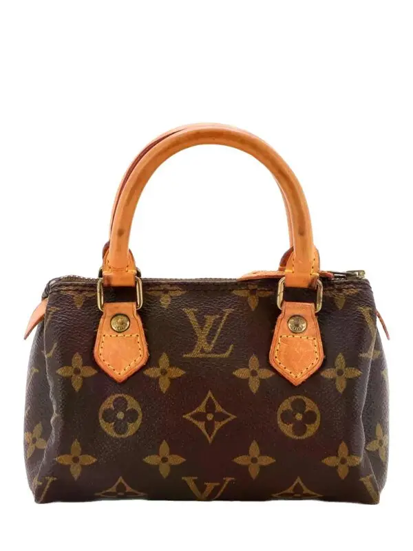 LOUIS VUITTON Speedy Mini Hl Handbag Monogram Canvas Satchel - Brown