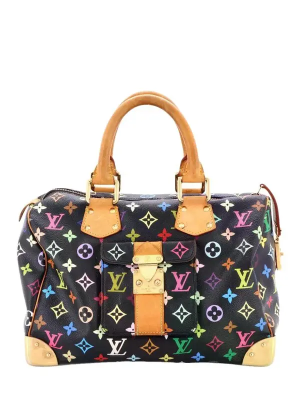 LOUIS VUITTON Speedy Handbag Monogram Multicolor 30 - Black