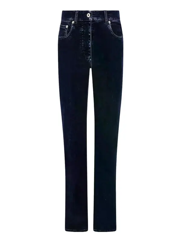 FERRAGAMO Flocked Five-pocket Trousers - Blue