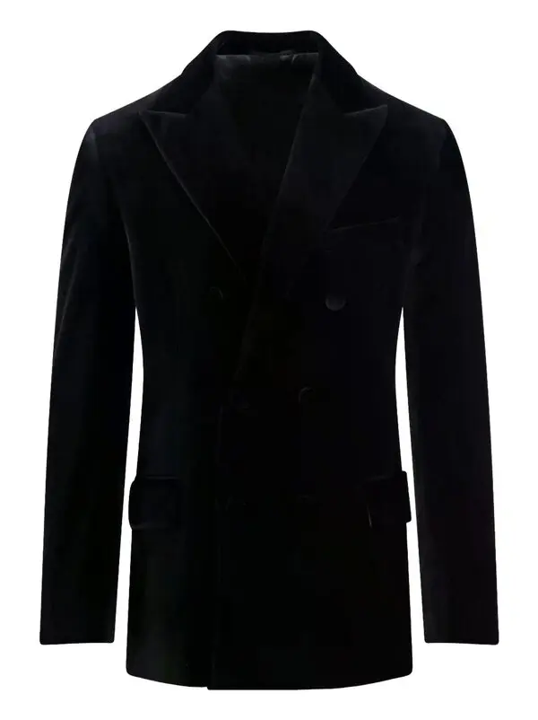 GOLDEN GOOSE Contrasting-lapels Double-breasted Blazer - Black