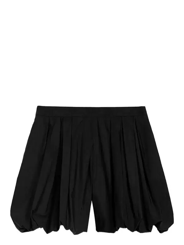 JIL SANDER Gathered Balloon Poplin Shorts - Black