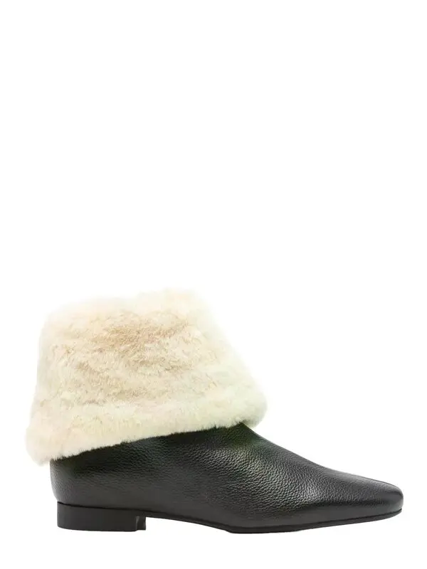 TOTEME Shearling Trim Boots - Black
