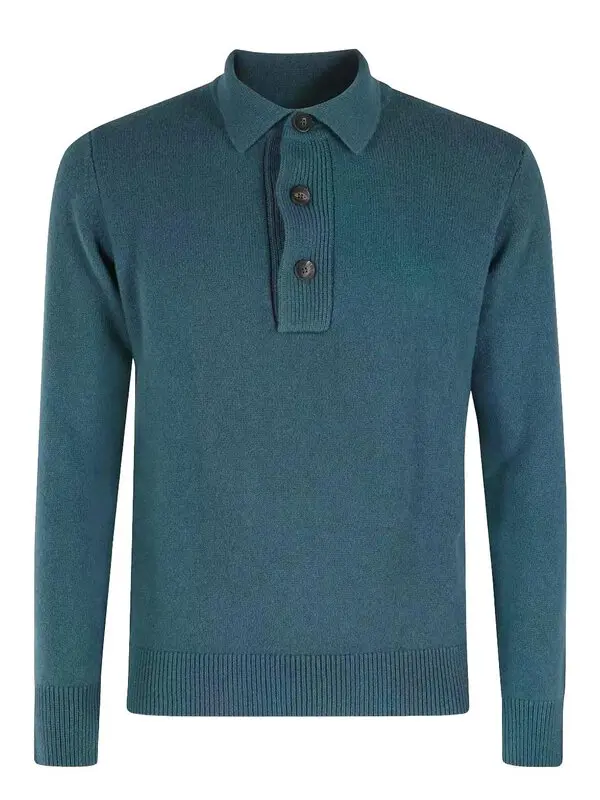 FILIPPO DE LAURENTIIS Buttoned Polo Shirt - Blue
