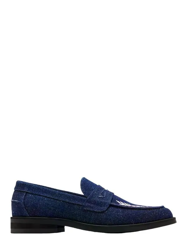 DUKE + DEXTER Wilde Penny-strap Loafers - Blue