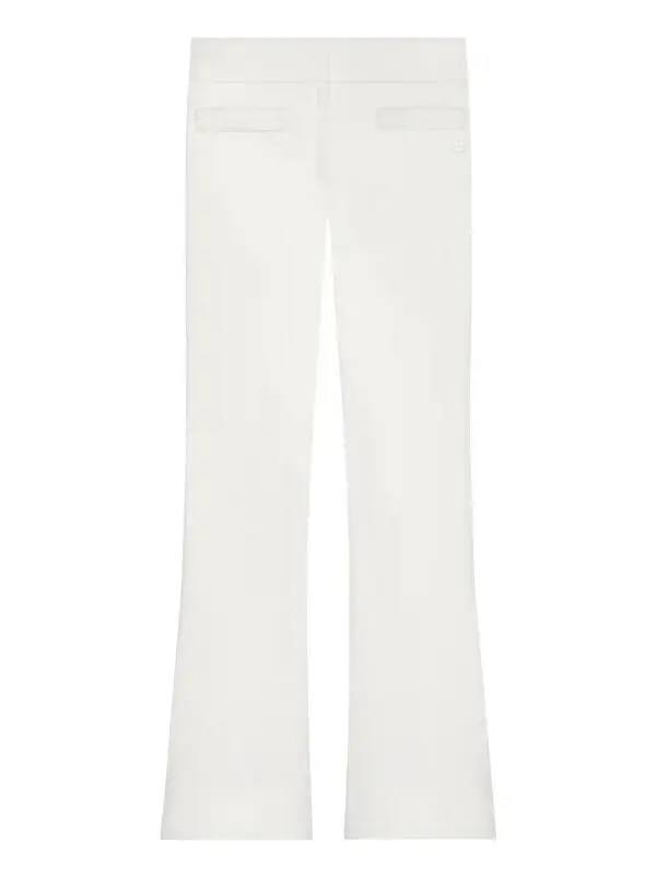 COURREGES Logo-detail Bootcut Trousers - White
