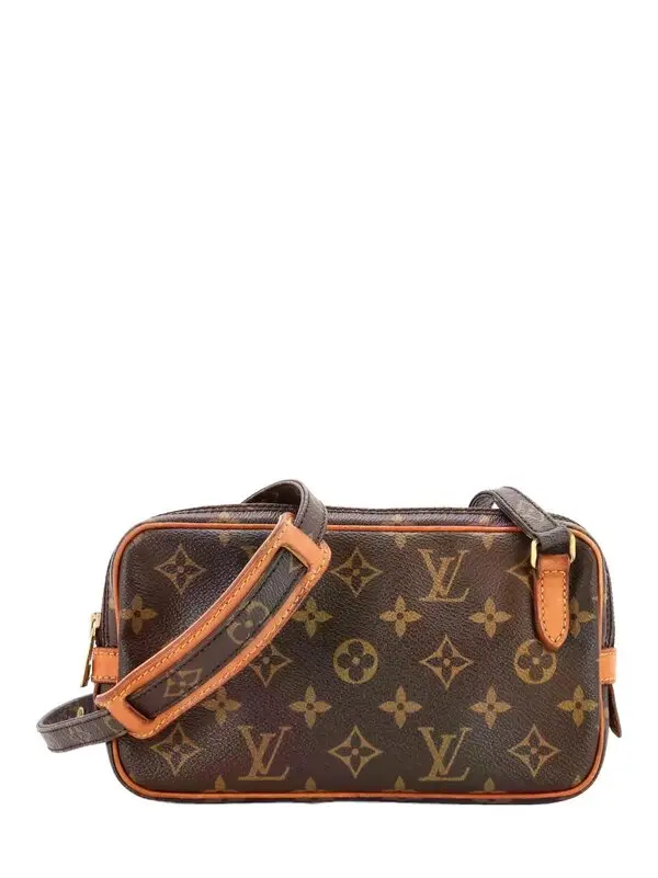 LOUIS VUITTON Pochette Marly Bandouliere Monogram Canvas Crossbody Bag - Brown