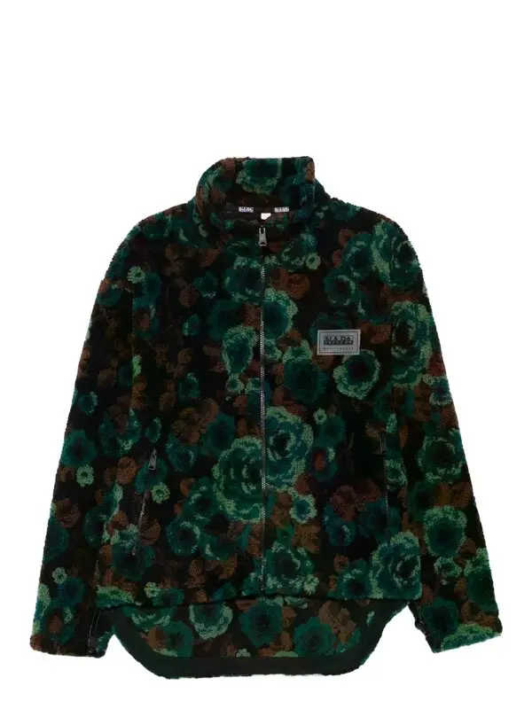 NAPAPIJRI Floral-pattern Zip-front Jacket - Green