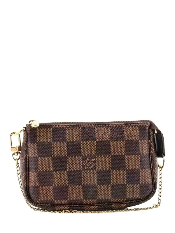 LOUIS VUITTON Pochette Accessoires Damier Clutch Bag - Brown