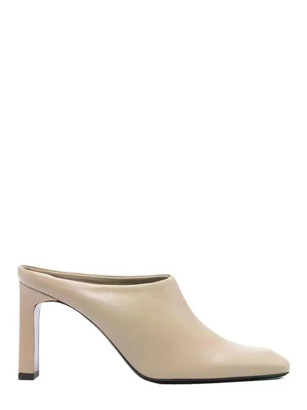 TOTEME 85mm Square Toe Bar Mules - Neutrals