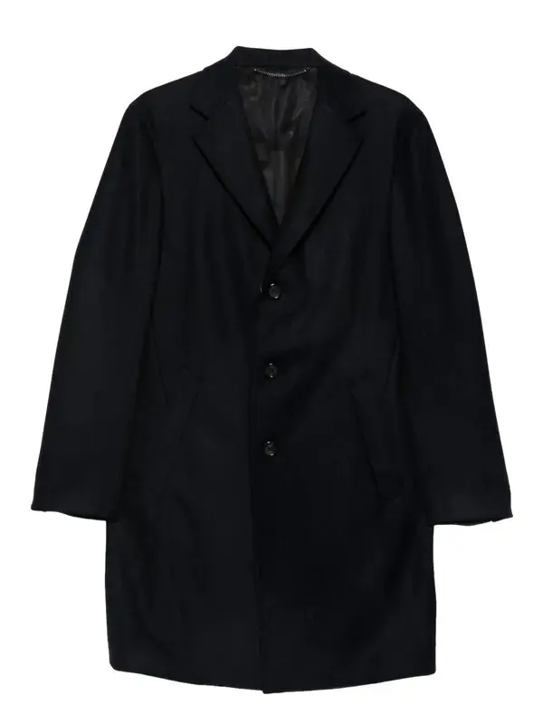 Canali Single-breasted Coat - Blue
