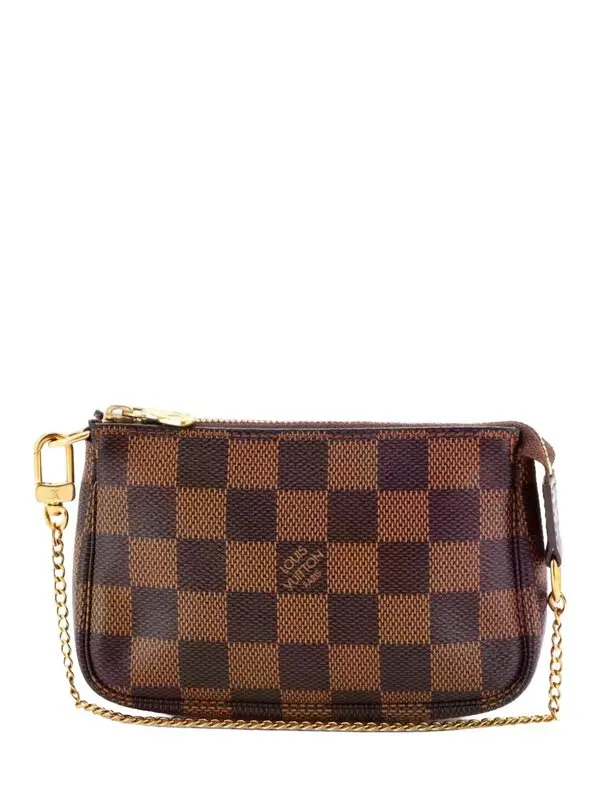 LOUIS VUITTON Pochette Accessoires Damier Mini Clutch - Brown