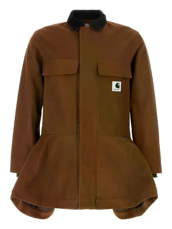 Sacai X Carhartt Wip Duck Bonding Dress Coat - Brown