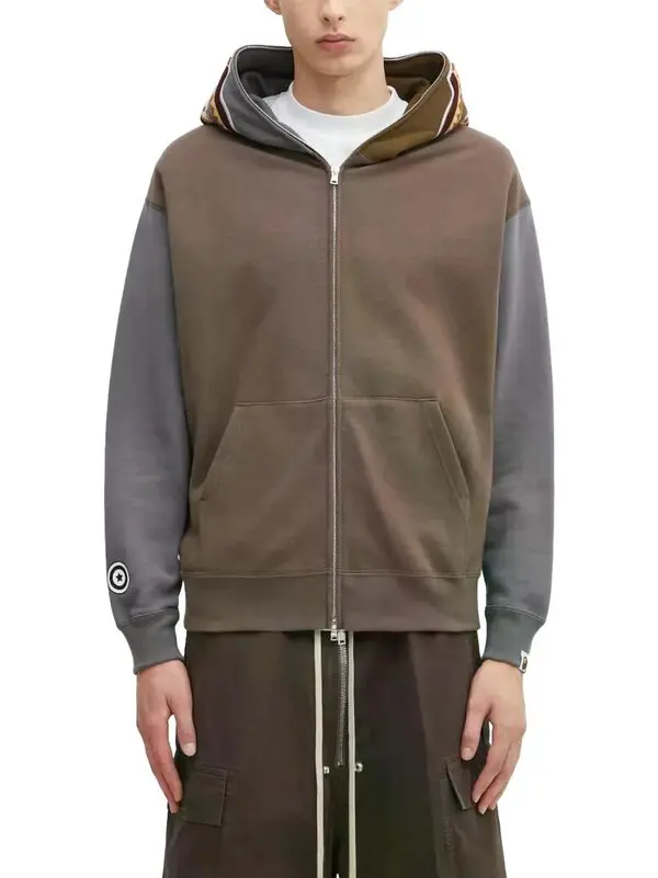 A BATHING APE Shark Zip-up Hoodie - Brown
