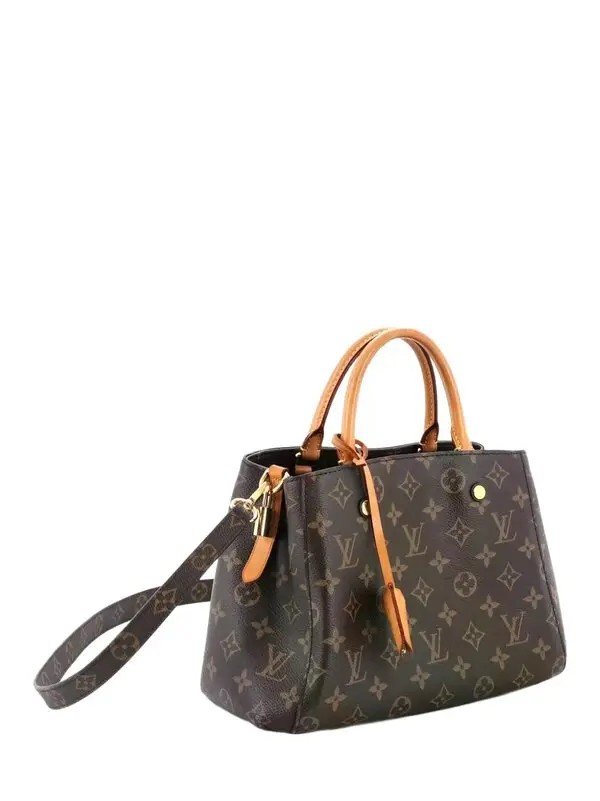 LOUIS VUITTON Montaigne Handbag Monogram Canvas Bb Satchel - Brown