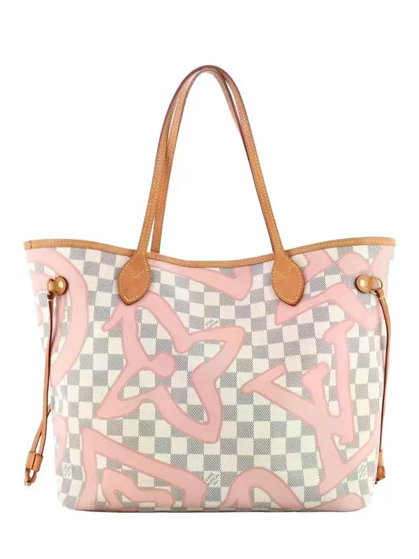LOUIS VUITTON Neverfull Nm Limited Edition Damier Tahitienne Mm Tote Bag - Pink