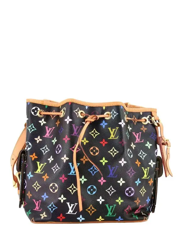 LOUIS VUITTON Petit Noe Monogram Multicolor Bucket Bag - Black