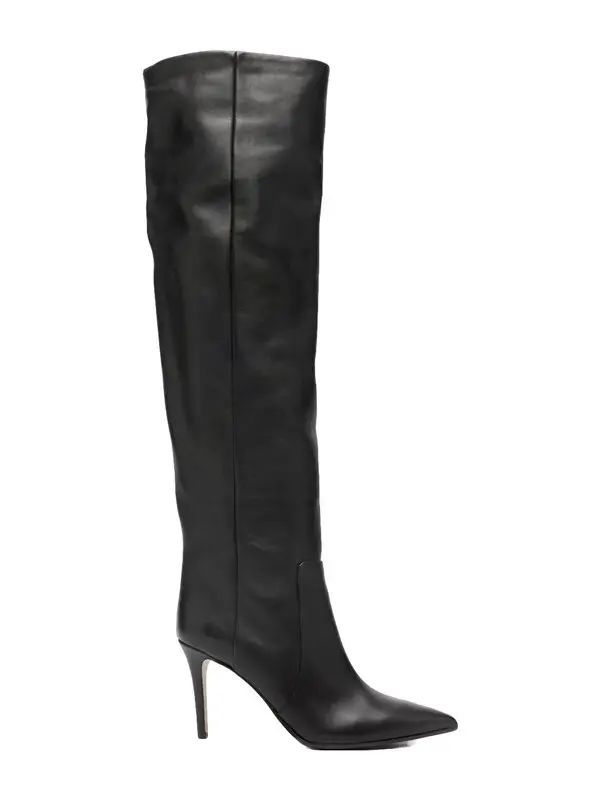 FABIO RUSCONI 90mm Pointed-toe Knee-high Boots - Black