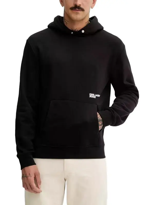 Karl Lagerfeld Kangaroo-pocket Hoodie - Black